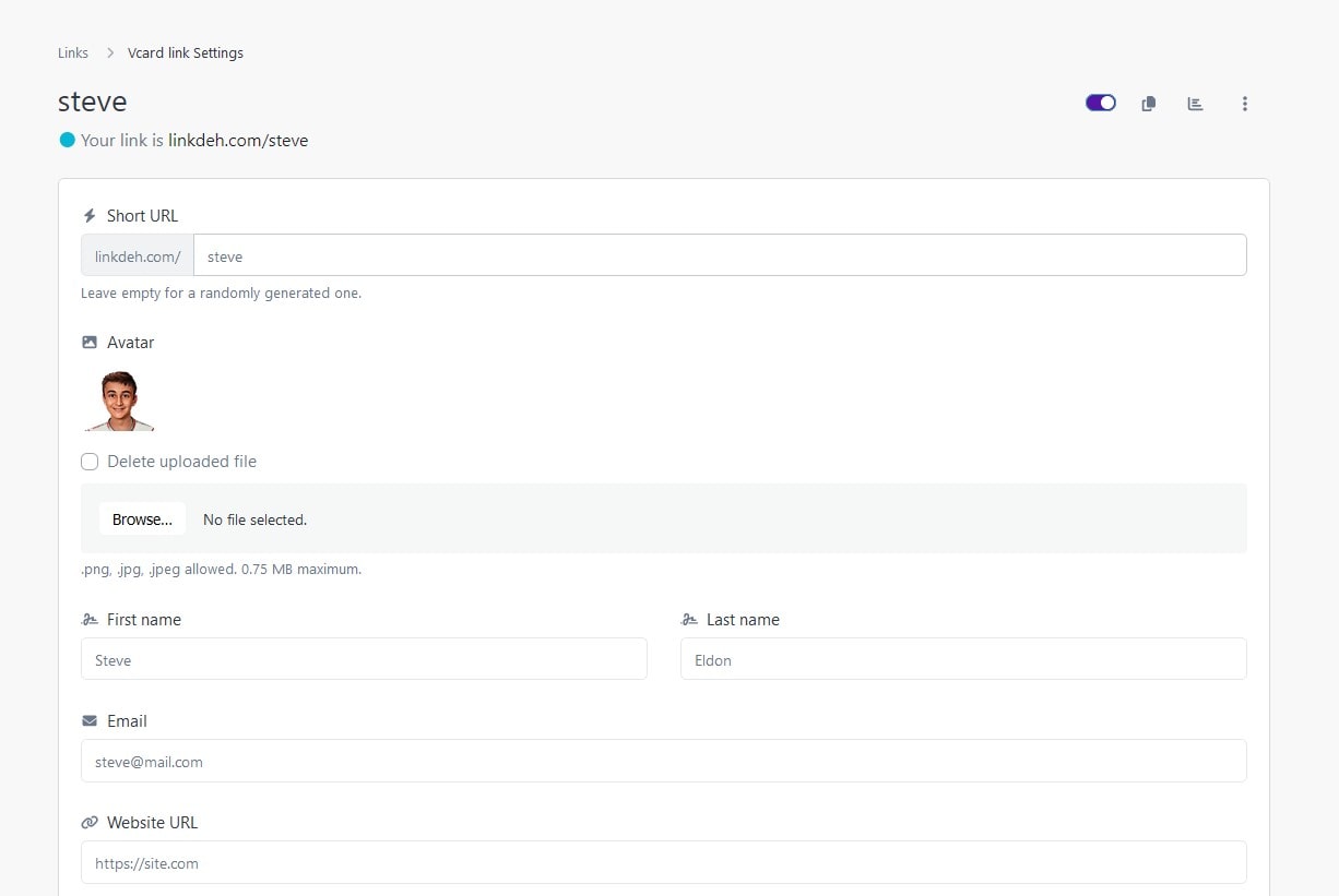How to create VCard? - Linkdeh